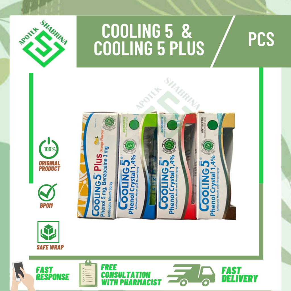 Jual Cooling 5 Plus, Cooling 5, Antiseptik Rongga Mulut, Sariawan ...