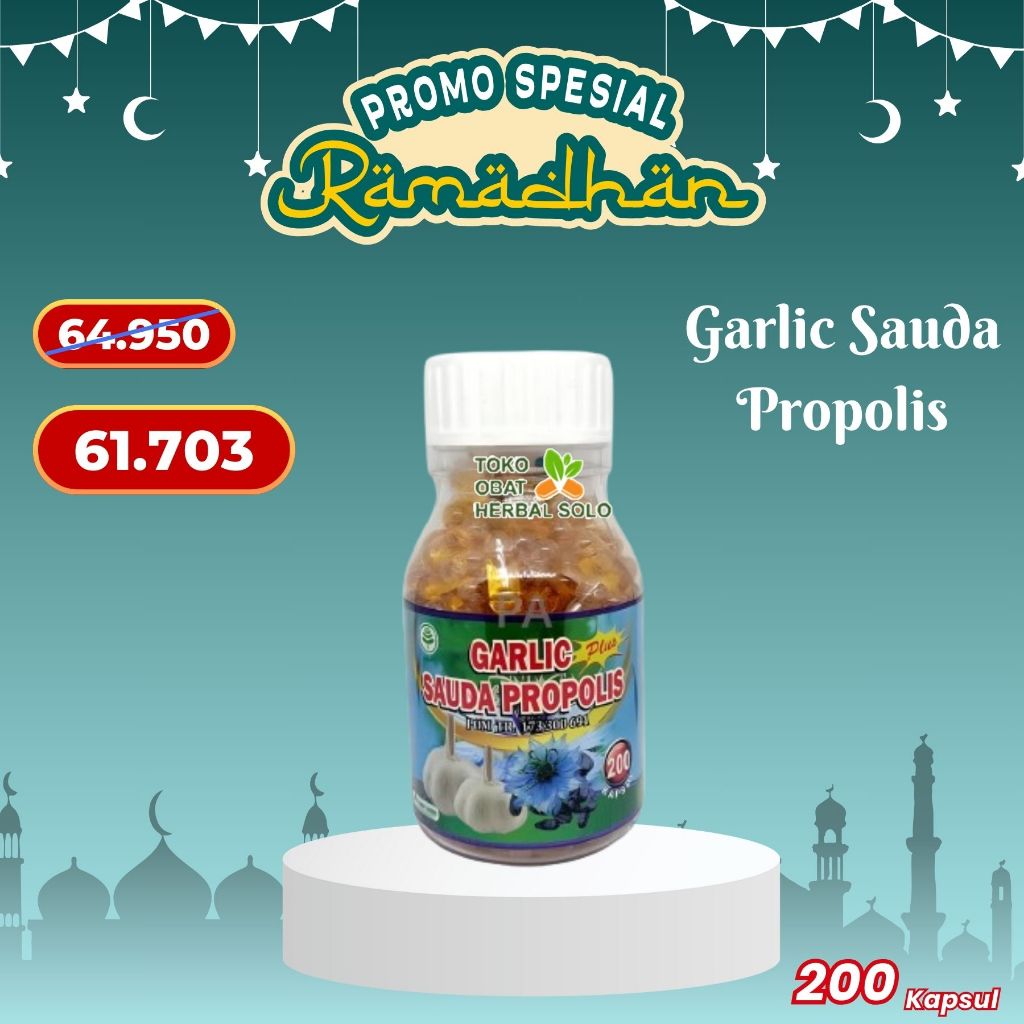 Jual GARLIC SAUDA Propolis 4 in 1 | 200 Kapsul | Obati Hipertensi ...