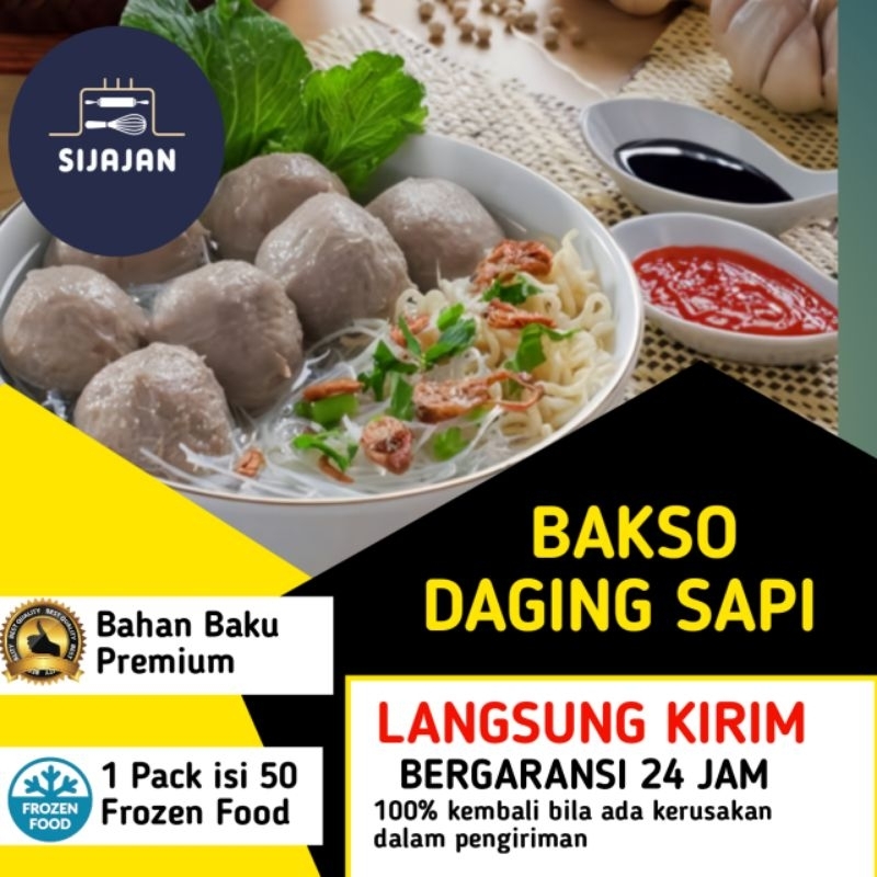 Jual SIJAJAN BAKSO DAGING SAPI 1 PACK ISI 50 Pcs Frozen Food Halal ...