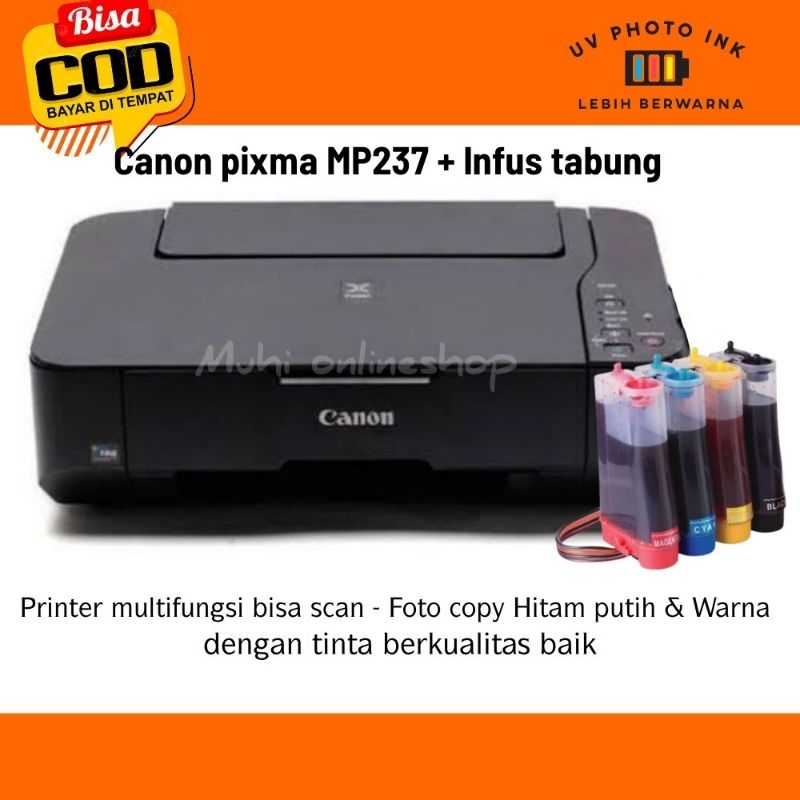 Jual Printer Scan copy Canon MP237+infus | Second | Shopee Indonesia