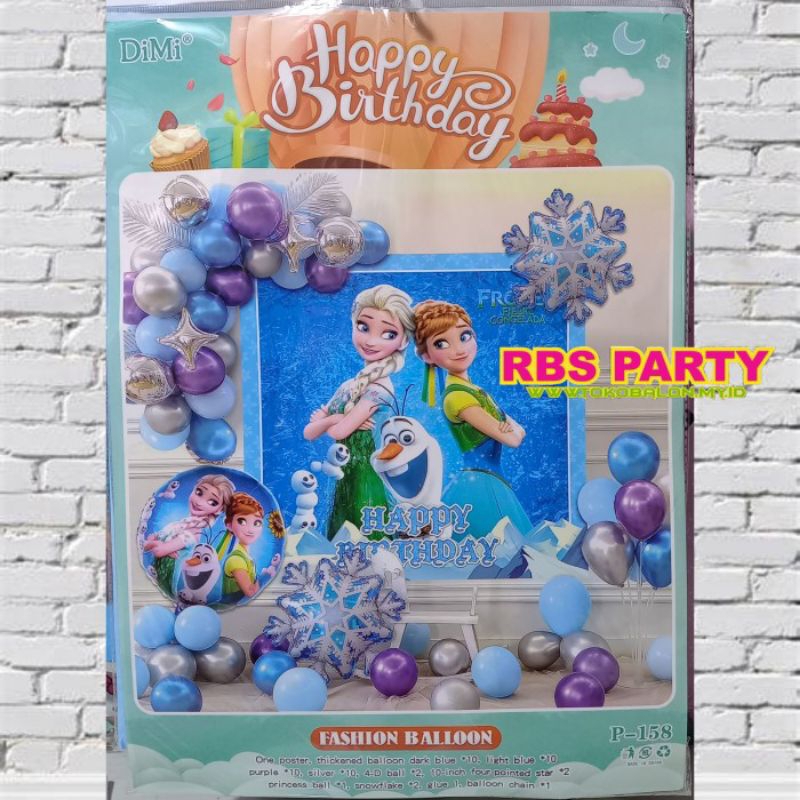 Jual PAKET SET DEKORASI ULANG TAHUN KARAKTER FROZEN 3 FULL SET ...