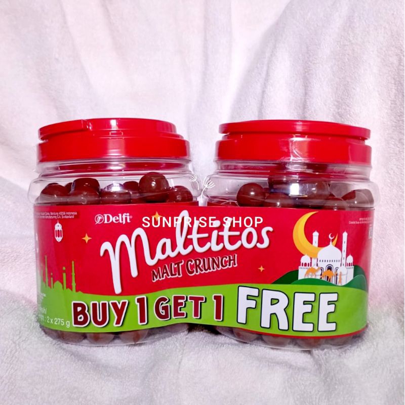 Jual Delfi Maltitos Malt crunch Buy 1 Get 1 Coklat malt 275 gr | Shopee ...