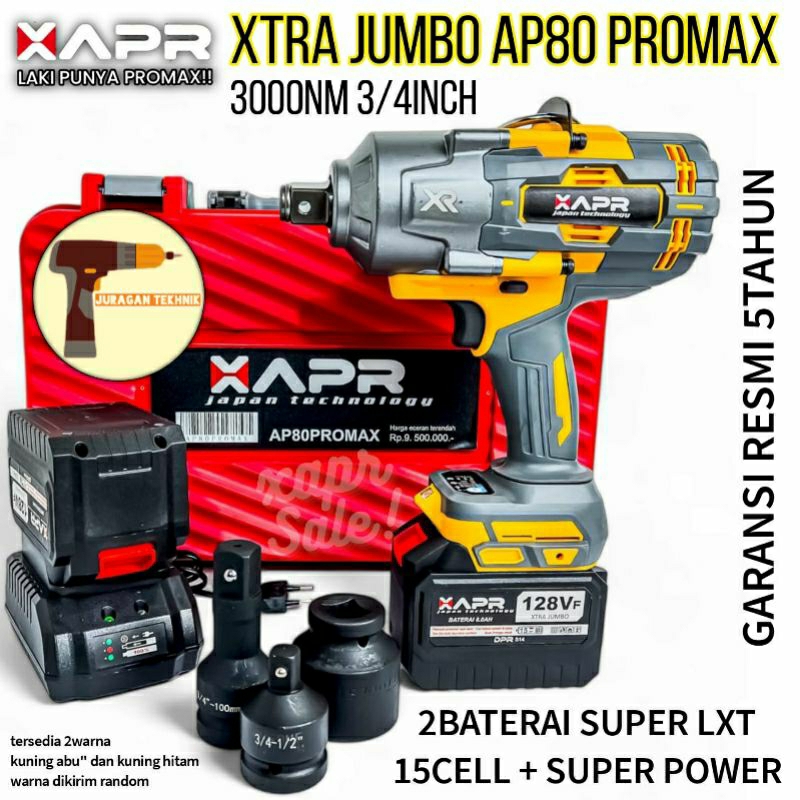 Jual APR impact wrench xtra jumbo 3/4inch type AP80promax 3000NM ...