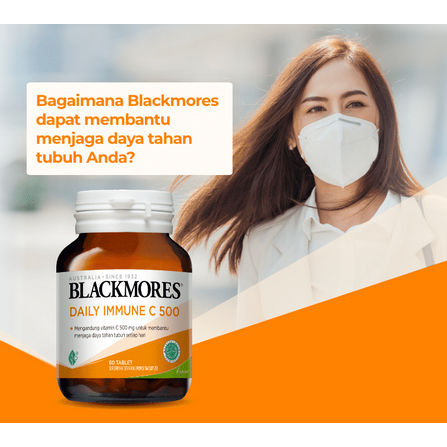 Jual BLACKMORES DAILY IMMUNE C 500 MG [ 60 TABLET ] | Shopee Indonesia