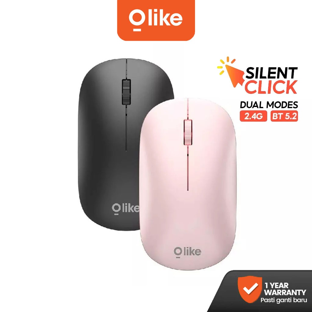 Jual OLIKE Mouse Wireless Bluetooth M501 Dual Mode USB Dongle Silent ...