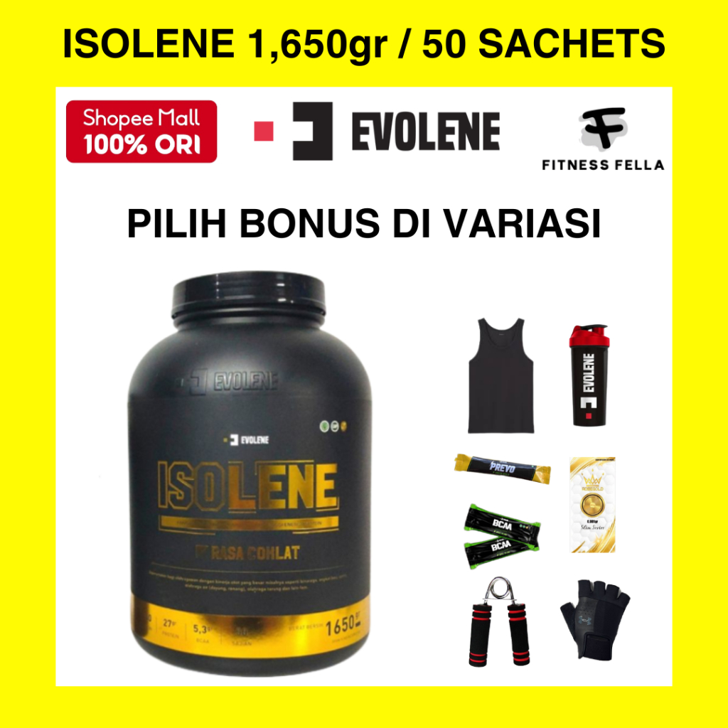 Jual Evolene Isolene 50 Sachets Whey Protein Isolate Suplemen Fitness ...