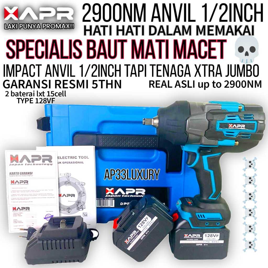 Jual Apr RAJA impact wrench xtra jumbo 1/2inch type AP33 luxury 2900NM ...