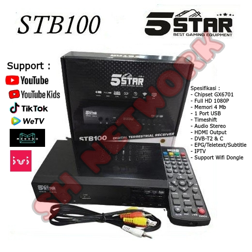 Jual STB 5Star STB100 Set Top Box Super HD 168 Gol Kijang Nextron ...