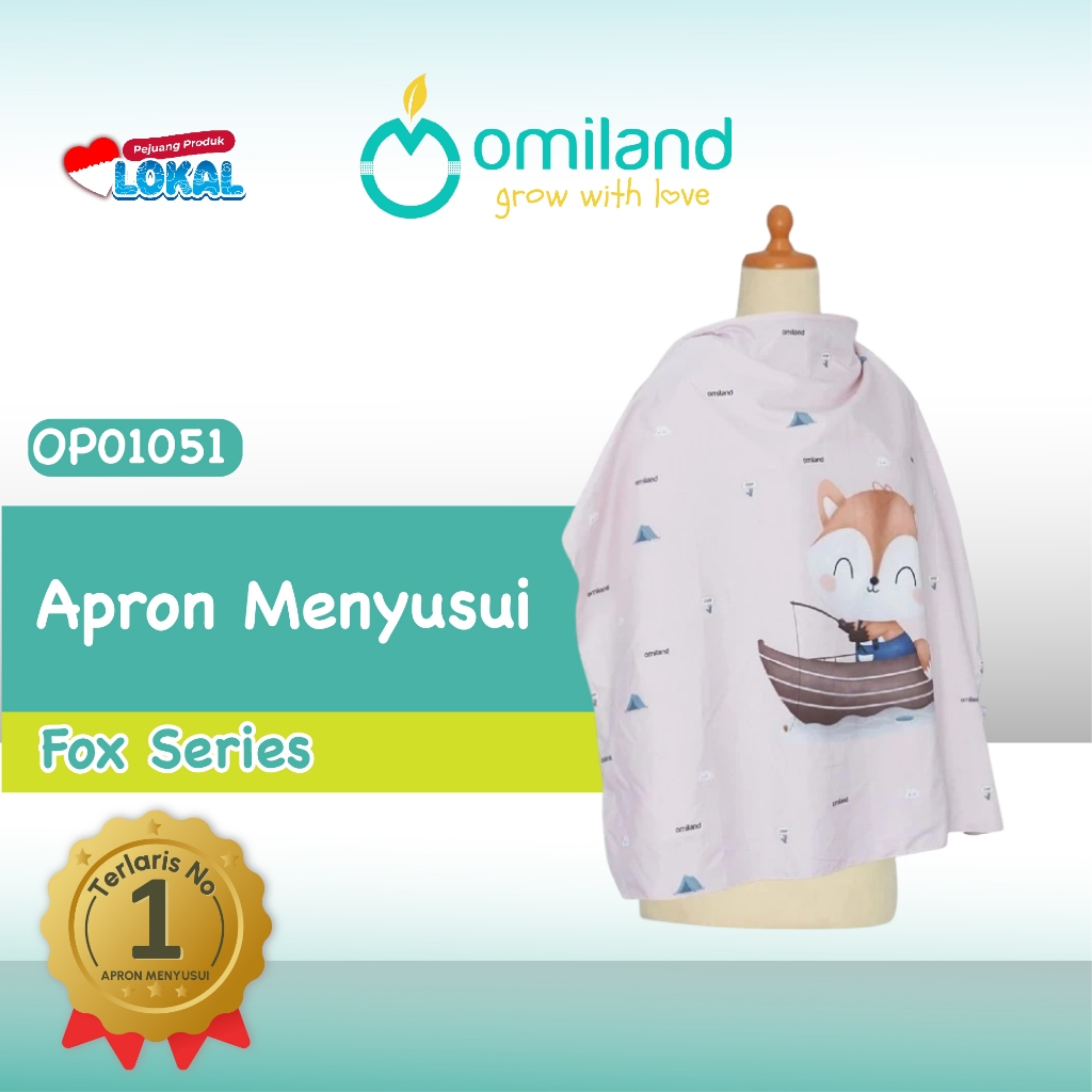 Jual Omiland Apron Ibu Menyusui/Busui Bayi Fox Series/Floral Series ...