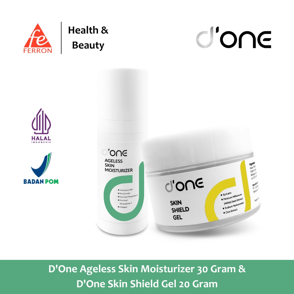 Jual D'One Ageless Skin Moisturizer 30 Gram & D'One Skin Shield Gel 20 ...