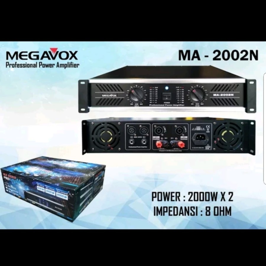Jual POWER AMPLIFIER MEGAVOX MA2002N / MA 2002N Original 2 X 2000 WATT ...