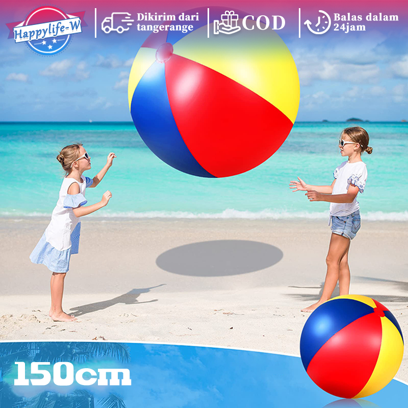 Jual Giant Beach Ball 150cm Bola Pantai Jumbo Bola Pantai Tiup PVC Bola ...