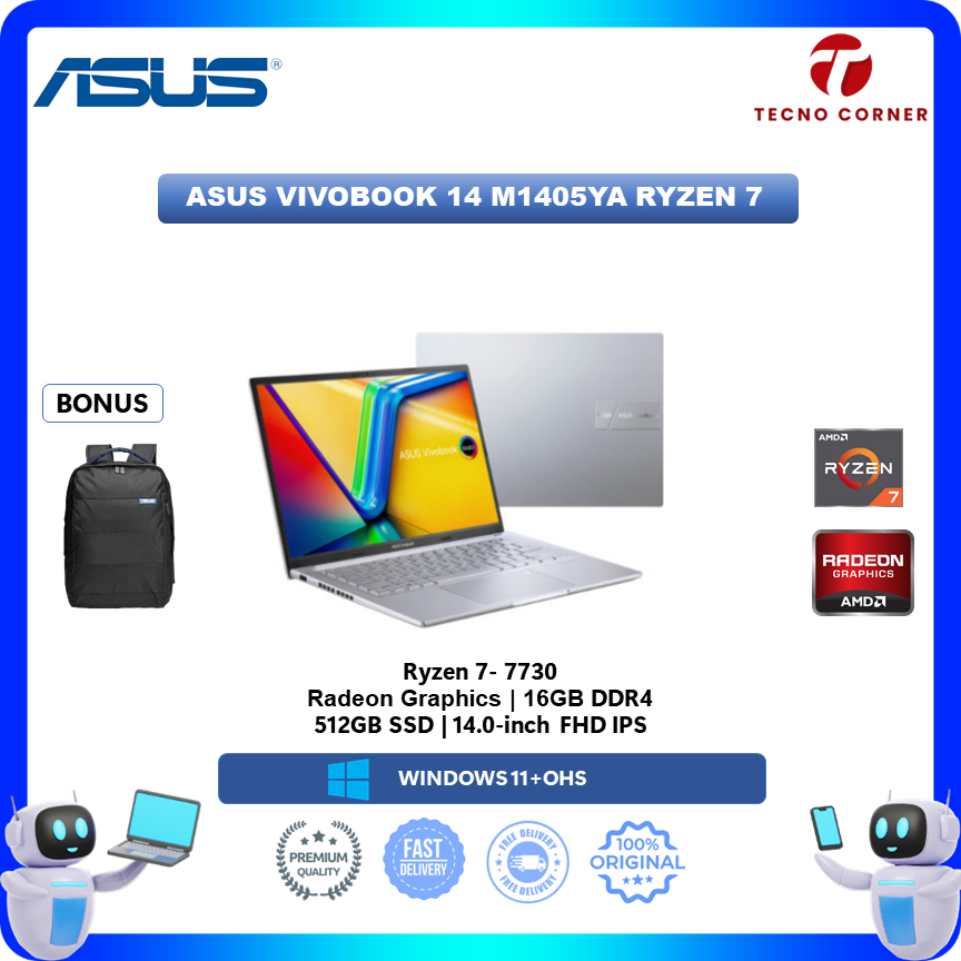 Jual NEW! Asus Vivobook 14 M1405YA RYZEN 7 7730 RAM 16GB SSD 1TB ...