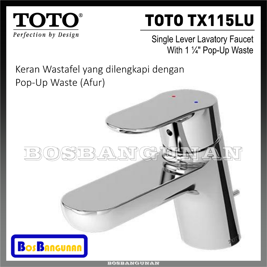 Jual KERAN WASTAFEL TOTO TX115LU (PANAS-DINGIN) / Kran Wastafel TOTO TX ...