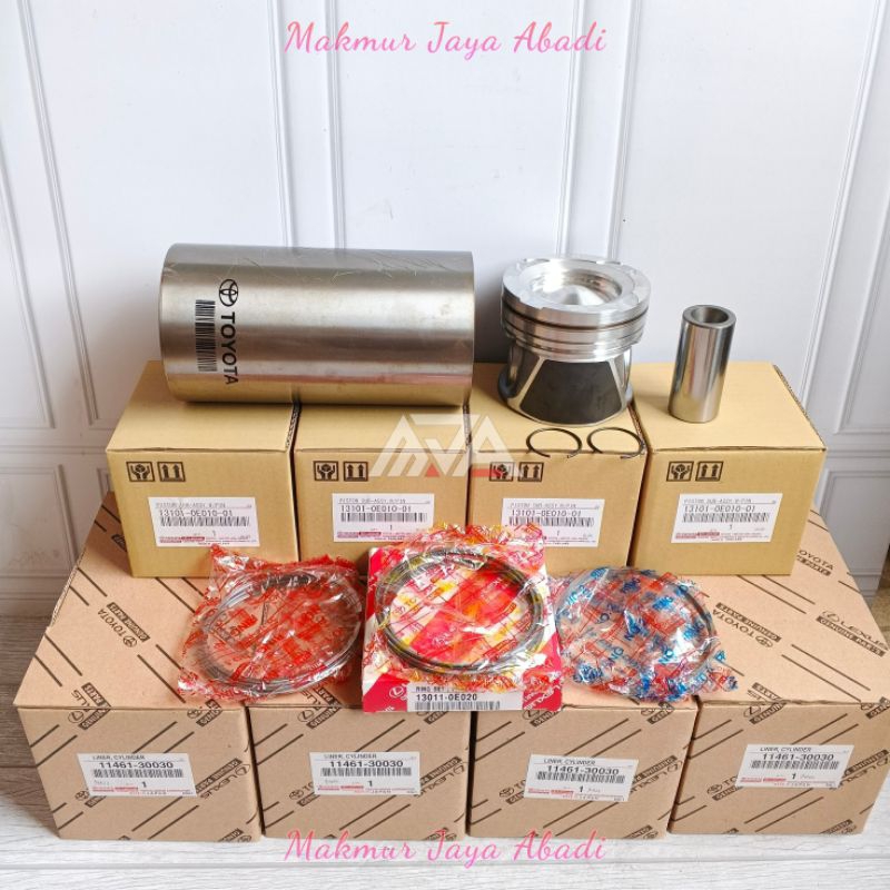 Jual LINER BORING RING PISTON SET ASLI TOYOTA HILUX REVO INNOVA REBORN ...