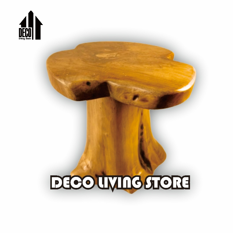 Jual Stool Jamur Estetik Kaki Solid Kayu Jati Tinggi 35cm Kualitas ...