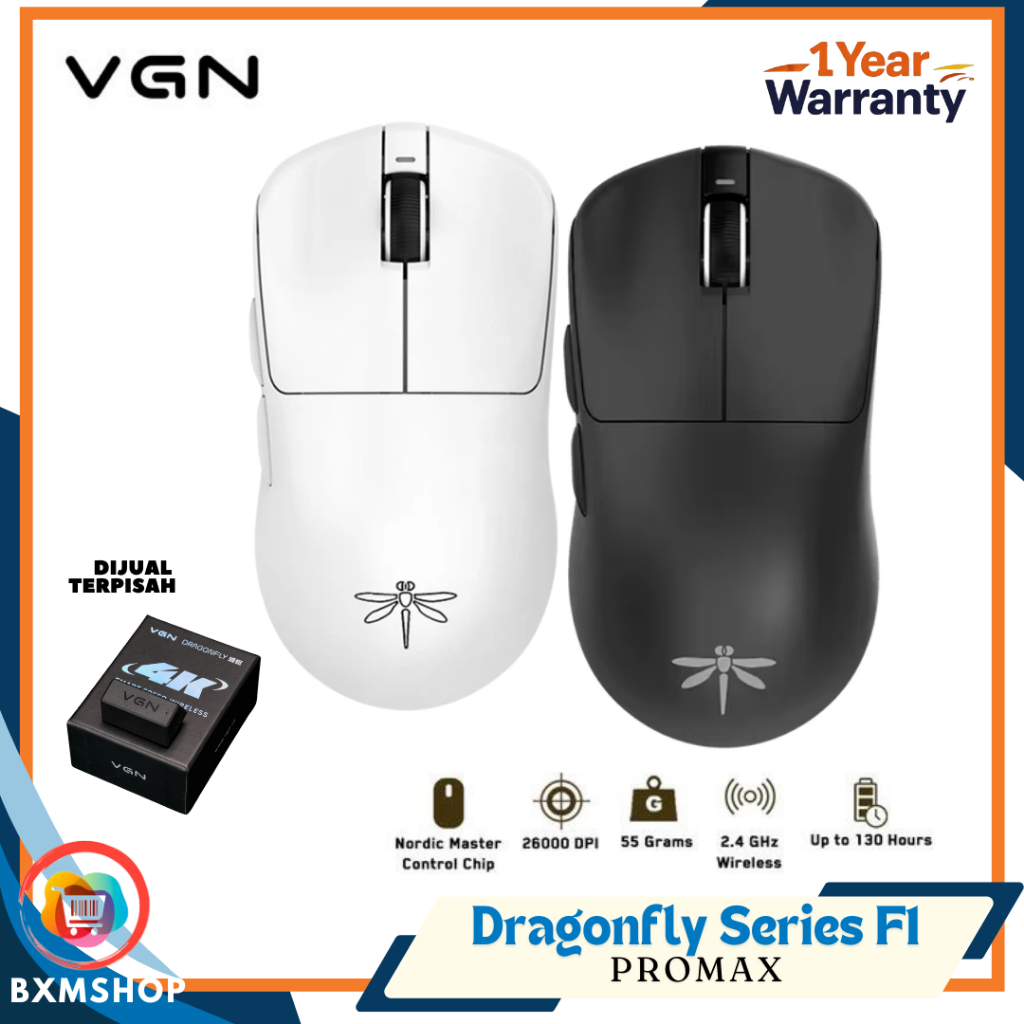 Jual VGN Dragonfly Series F1 Moba Mouse F1 Pro MAX 2.4G Wireless Dual ...