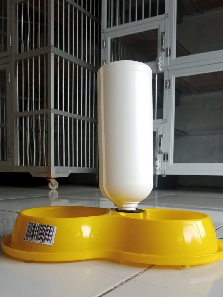 Jual Tempat makan kucing double besar dengan dispenser | Shopee Indonesia