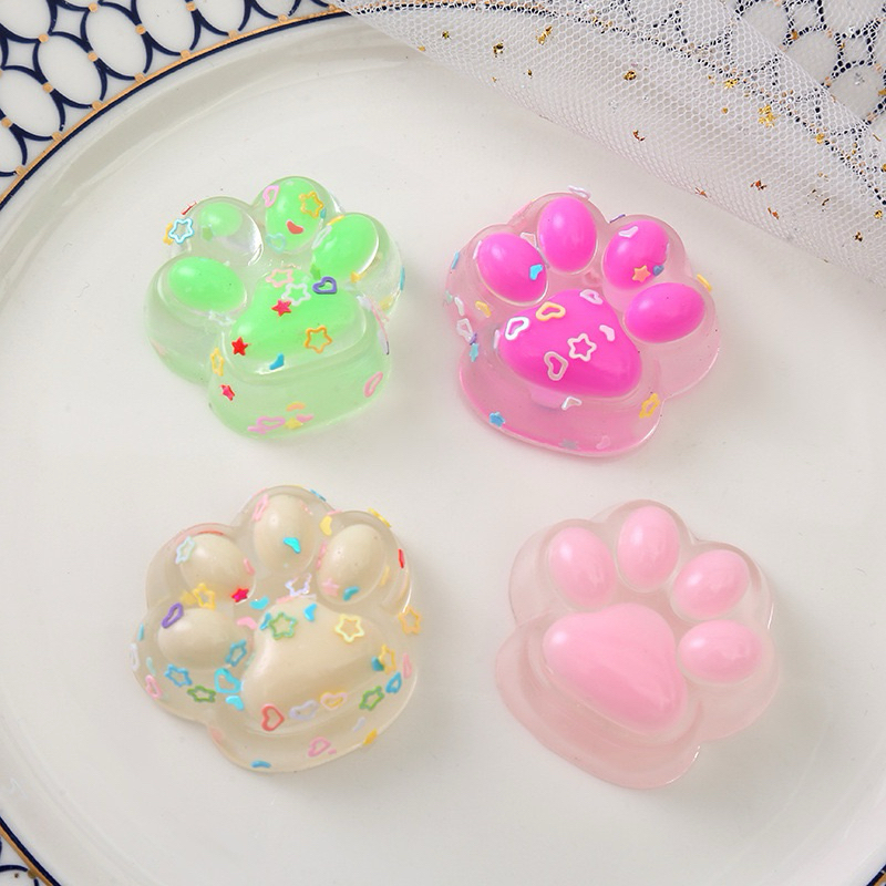 Jual Squishy Paw Manik Glitter Jelly Cakar Telapak Kucing | Shopee ...
