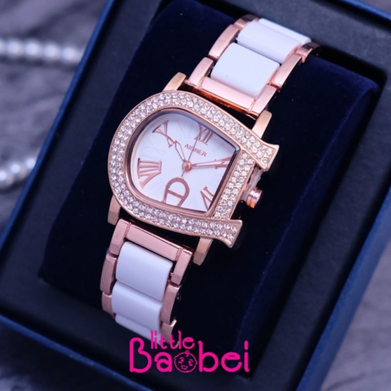 Jual Jam Tangan Wanita Fashion Rantai Kombinasi Semi Keramik dan ...
