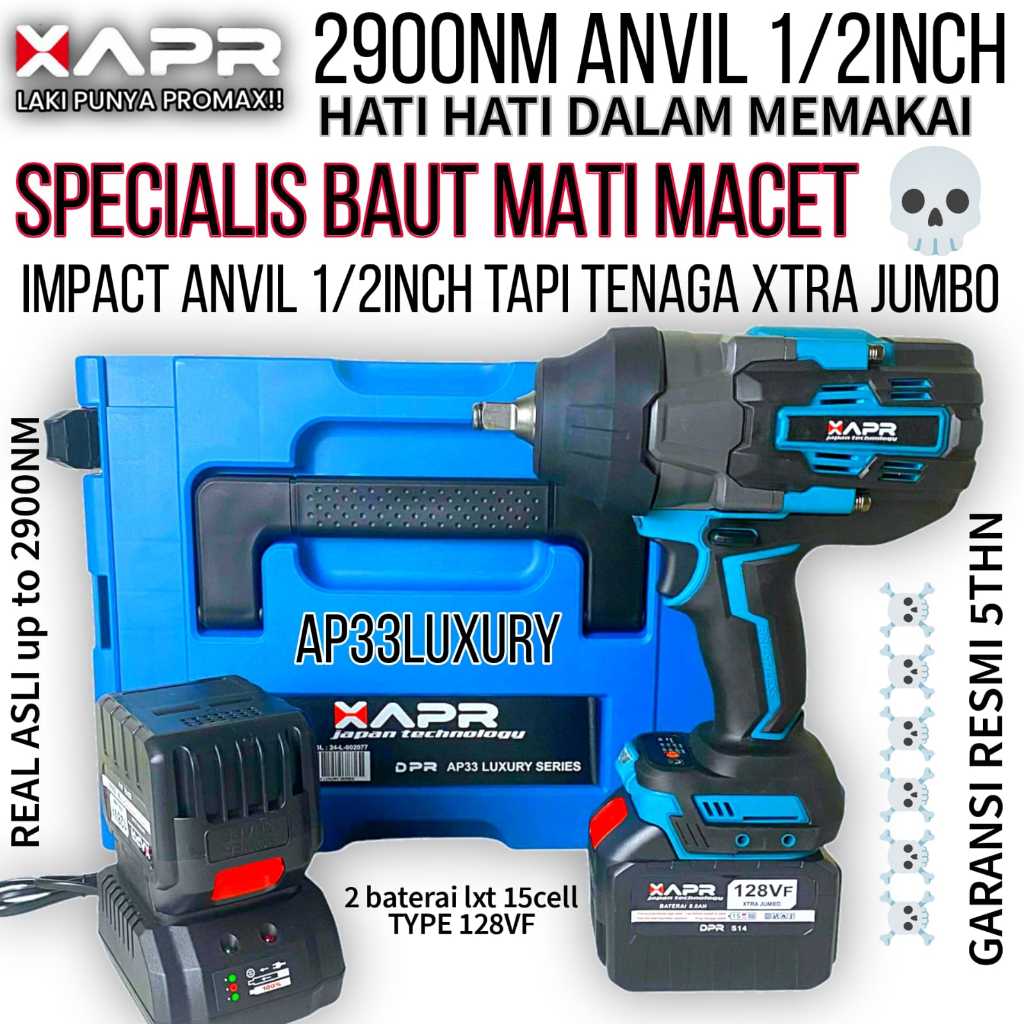 Jual APR JAPAN Impact Wrench Torsi 2900NM Xtra Jumbo 1/2inch type ...