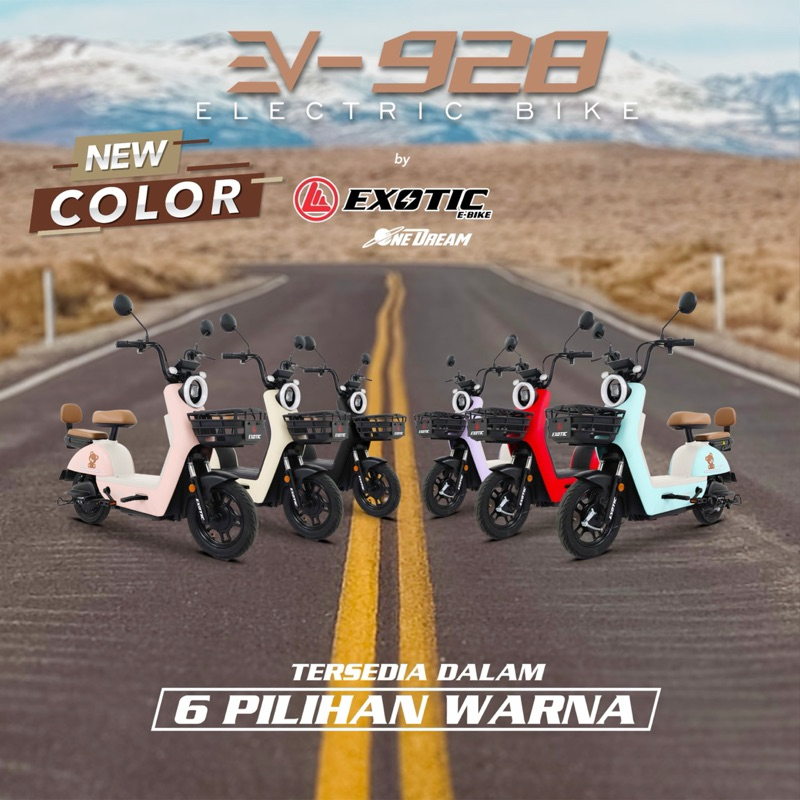 Jual Exotic EV-928 EV 928 Accu 48/12 Motor 500 Watt Sepeda Listrik ...