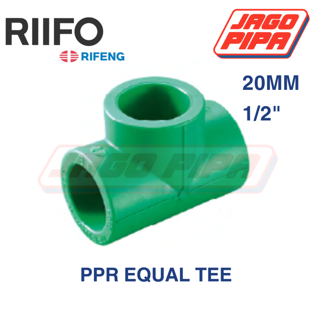 Jual RIIFO PPR Tee 20mm 1/2 Inch Cabang 3 Equal T 1/2" RIFENG RUCIKA ...