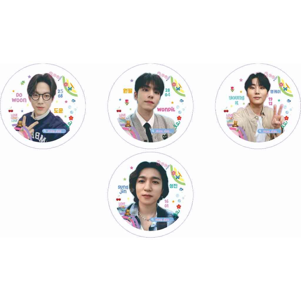 Jual Freebies Kpop PIN BROS DAY6/Freebies Kpop PIN PENITI DAY6 diameter 4,4cm | Shopee Indonesia