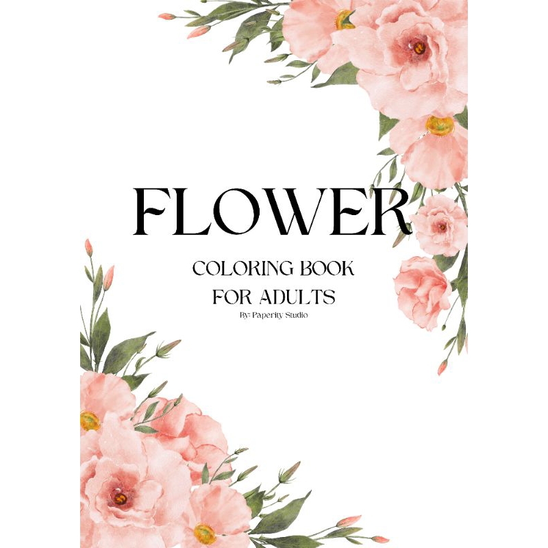 Jual Flower / Bunga Coloring Book / Coloring Pages for Adult | Shopee ...