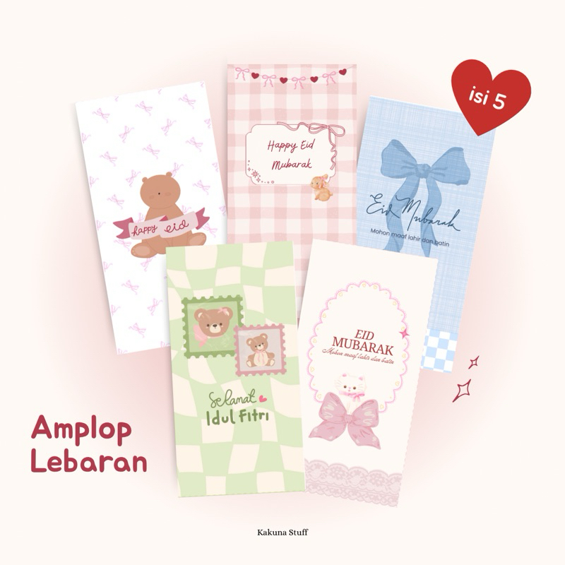 Jual Kakuna Stuff - Amplop Lebaran Idul Fitri Besar Aesthetic Cute ...