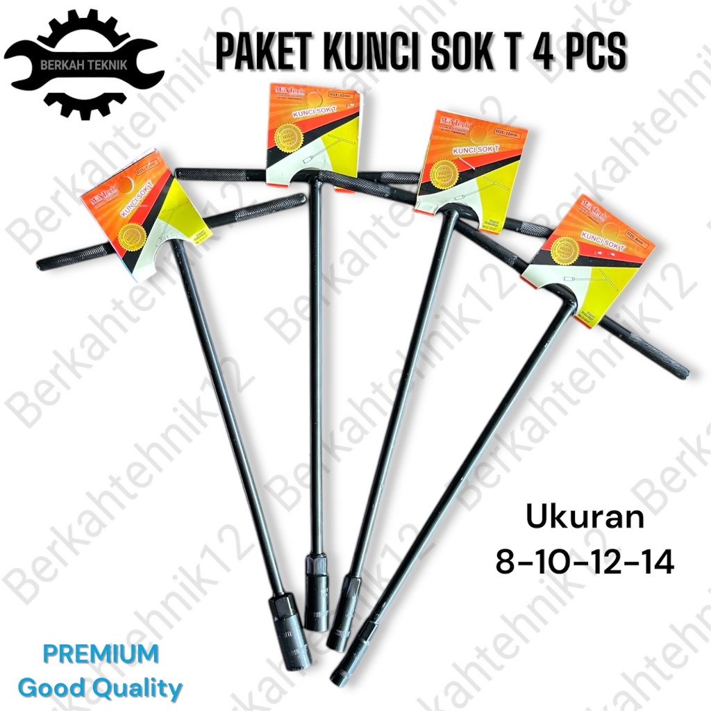Jual PAKET KUNCI SOK T 4PCS UK T8 T10 T12 T14 MM MERK STC DAN EF ORIGINAL | Shopee Indonesia