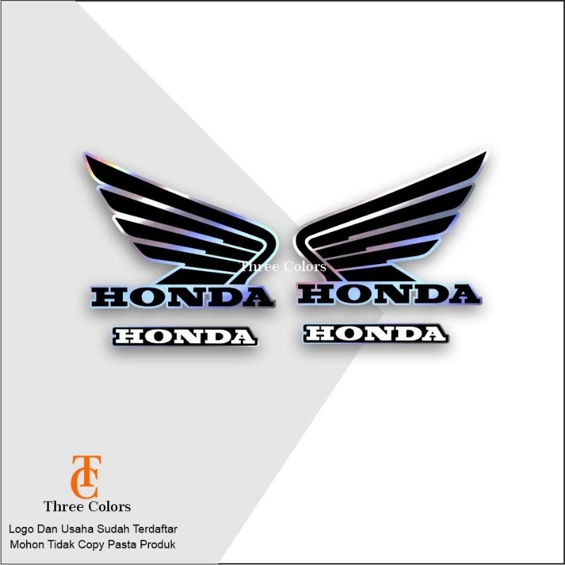 Jual #43, stiker logo Hondo, wing hologram, honda | Shopee Indonesia
