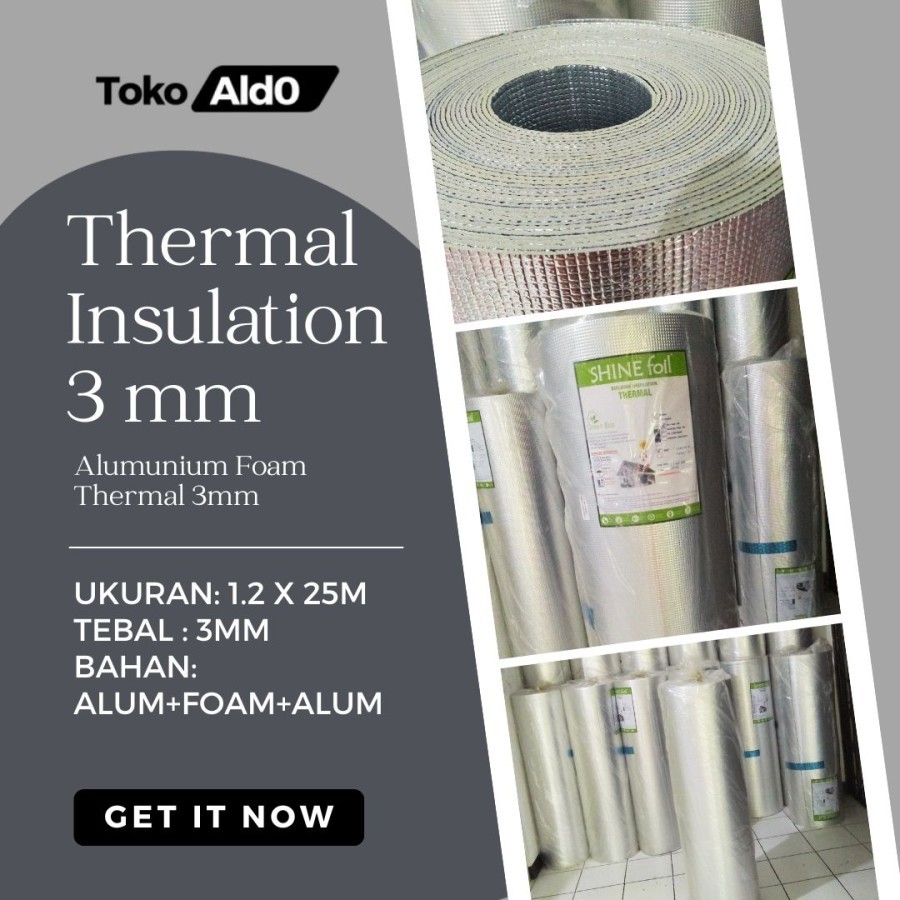 Jual Alumunium Foil Thermal Insulation Foam - Peredam Panas & Suara ...