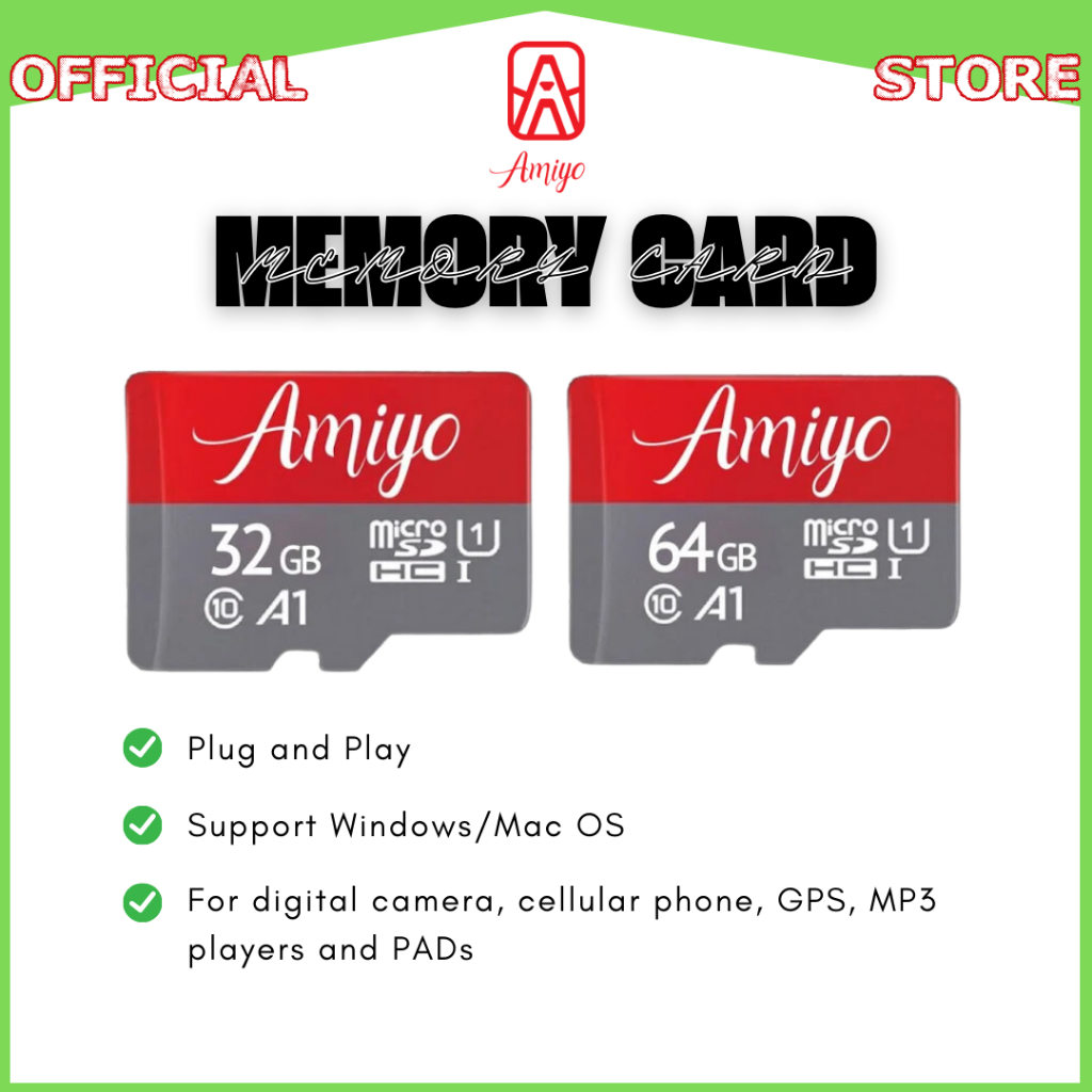 Jual AMIYO Memory Card HP Kartu Memori SD 64GB / 32GB SD Cards Original ...