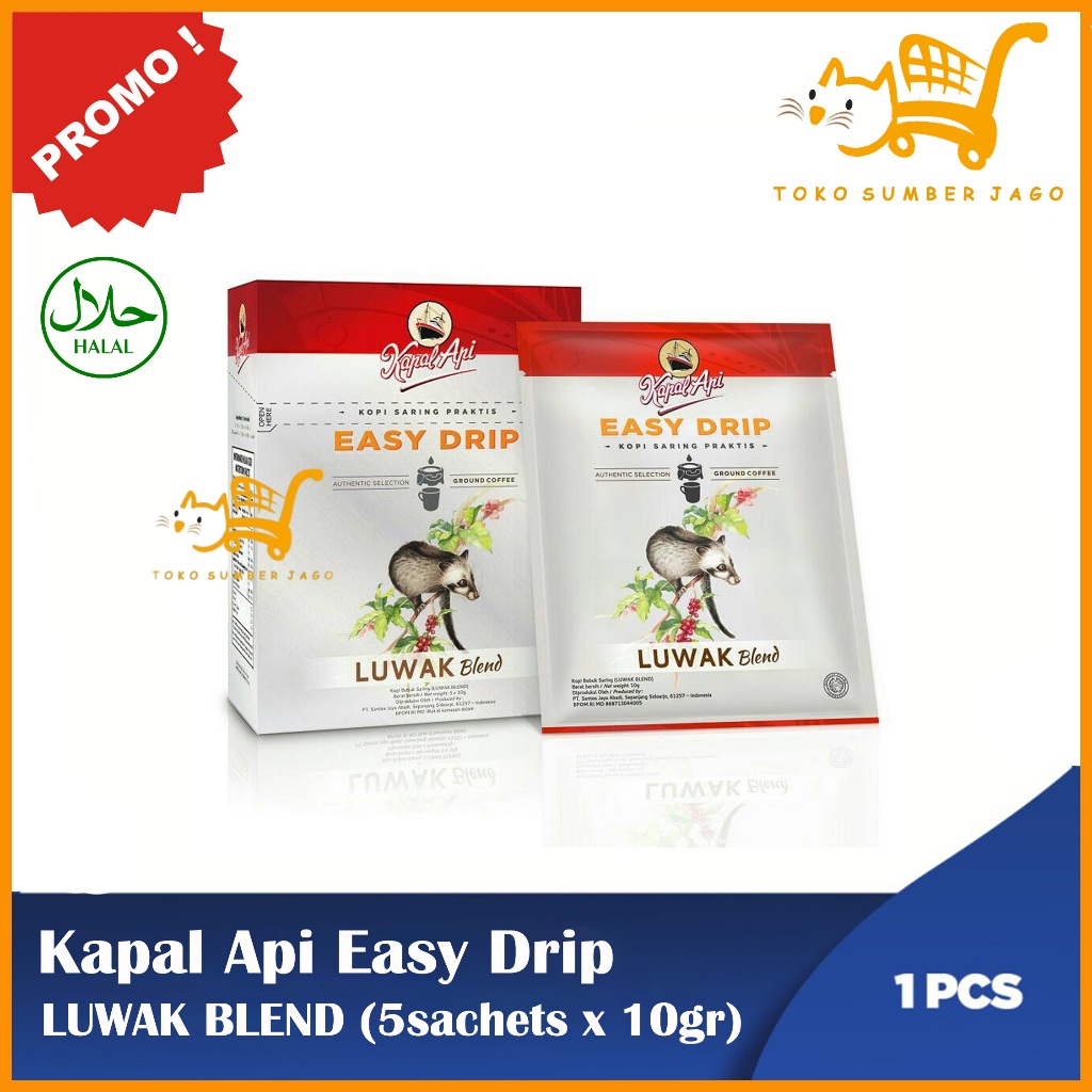 Jual Kapal Api Easy Drip LUWAK BLEND Box isi 5sachet x 10gr | Shopee ...