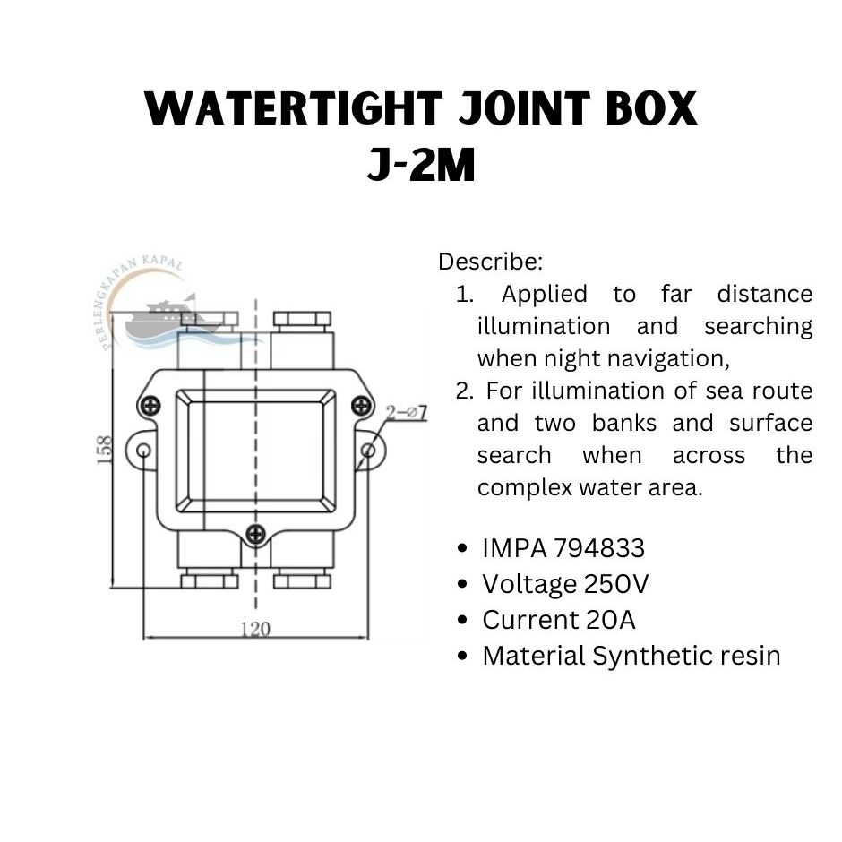 Jual Marine Watertight Junction Box J2M/ Box listrik marine J-2M ...