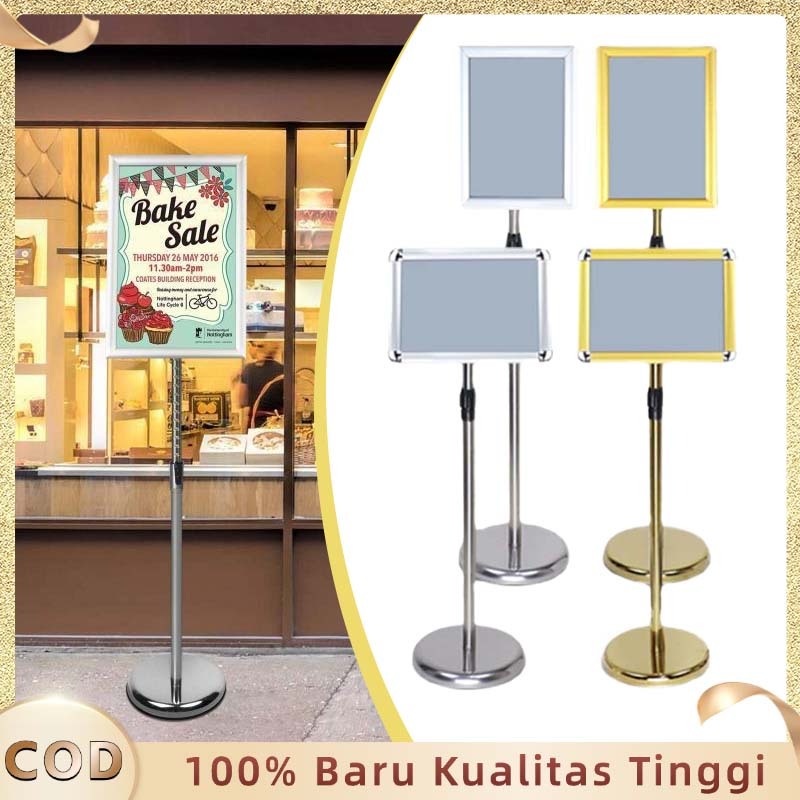Jual 70-120cm Promosi Toko Telescopic Frame Display A4 /A3 Standing Display Frame Poster Berdiri ...