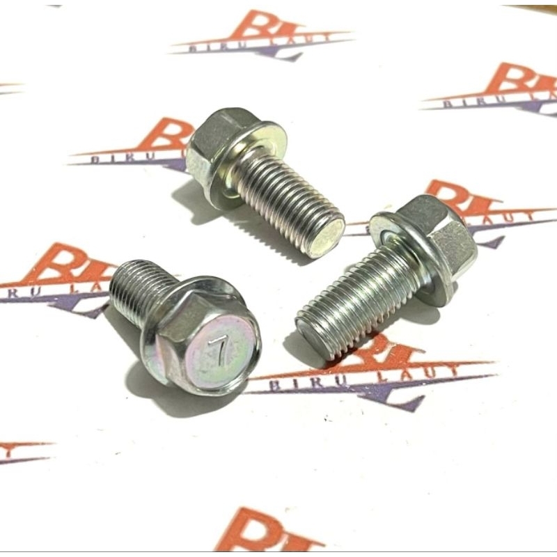 Jual (Paket isi 10 Biji) Baut Topi Flange 14 Panjang 2cm Kode Kepala ...