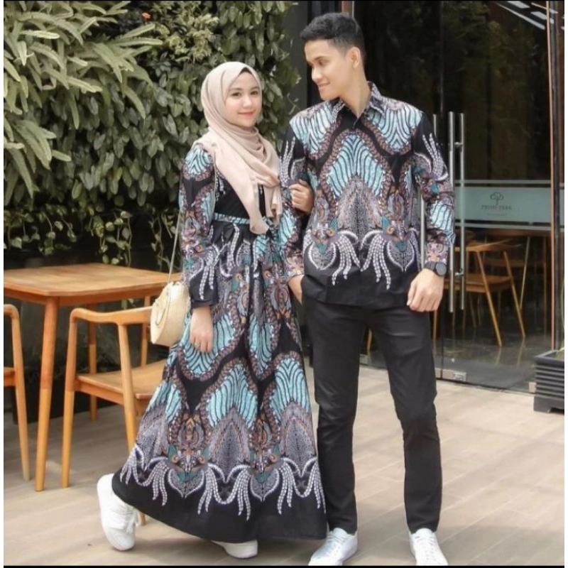 Jual Baju Gamis Batik Couple / Sarimbit Batik Baju Pasangan Keluarga ...