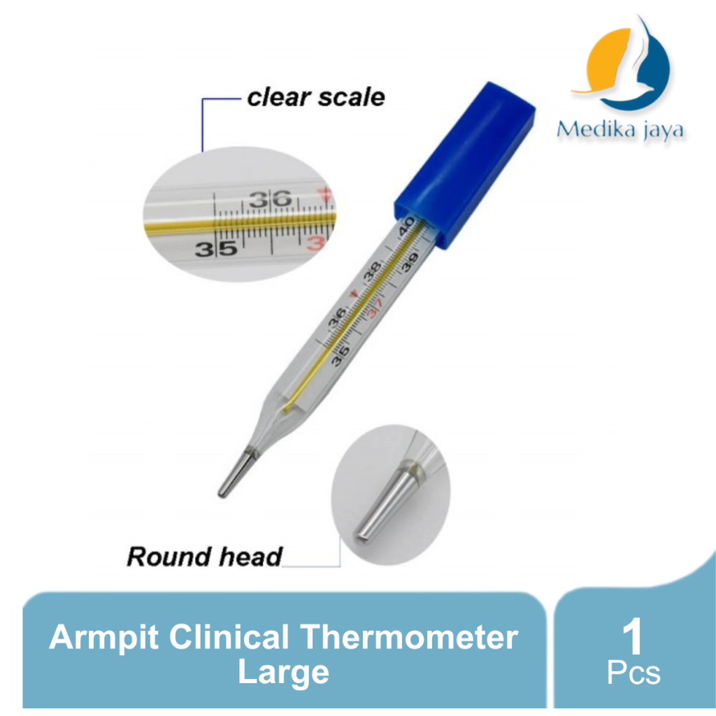Jual Armpit Clinical Thermometer Large / Thermometer Manual / Alat Cek ...