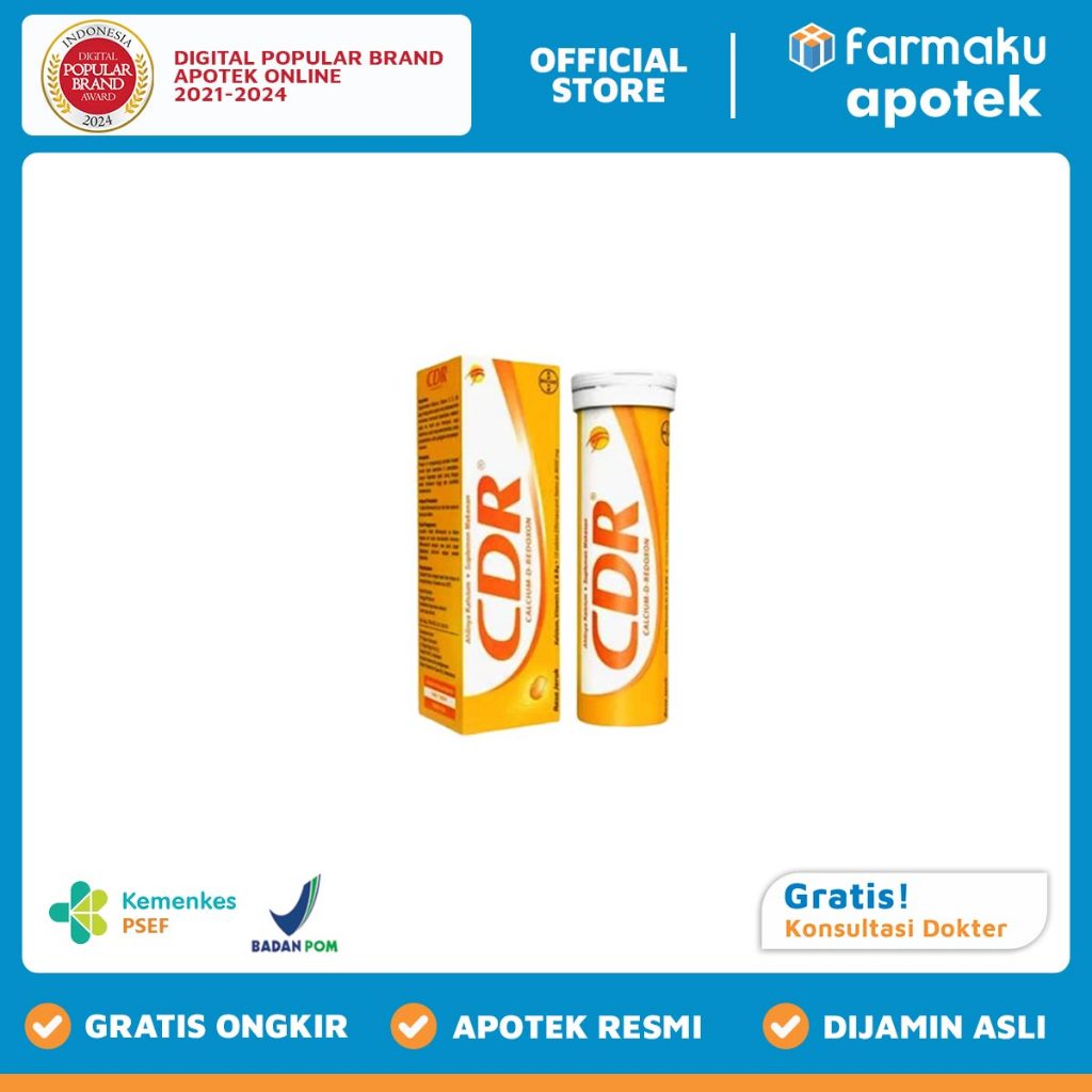 Jual CDR Orange Effervescent Tube 15 Tablet - TMG | Shopee Indonesia