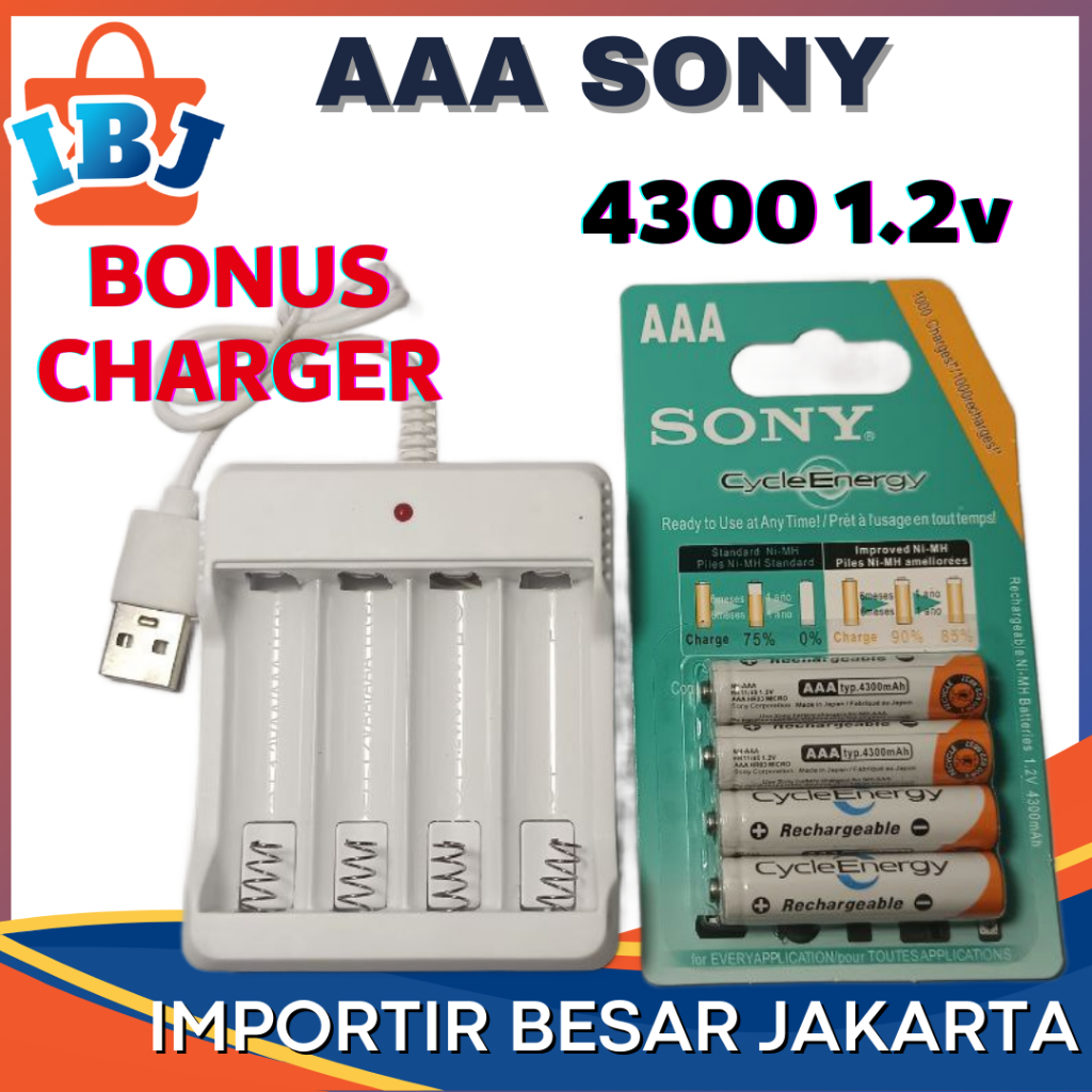 Jual FREE CHARGER!!! Baterai Batre Batrei Batrai Betere AAA A3 Sony Isi ...