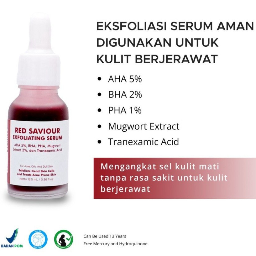 Jual BPOM Cleora Red Savior Exfoliating Serum Eksfoliasi Exfo ...