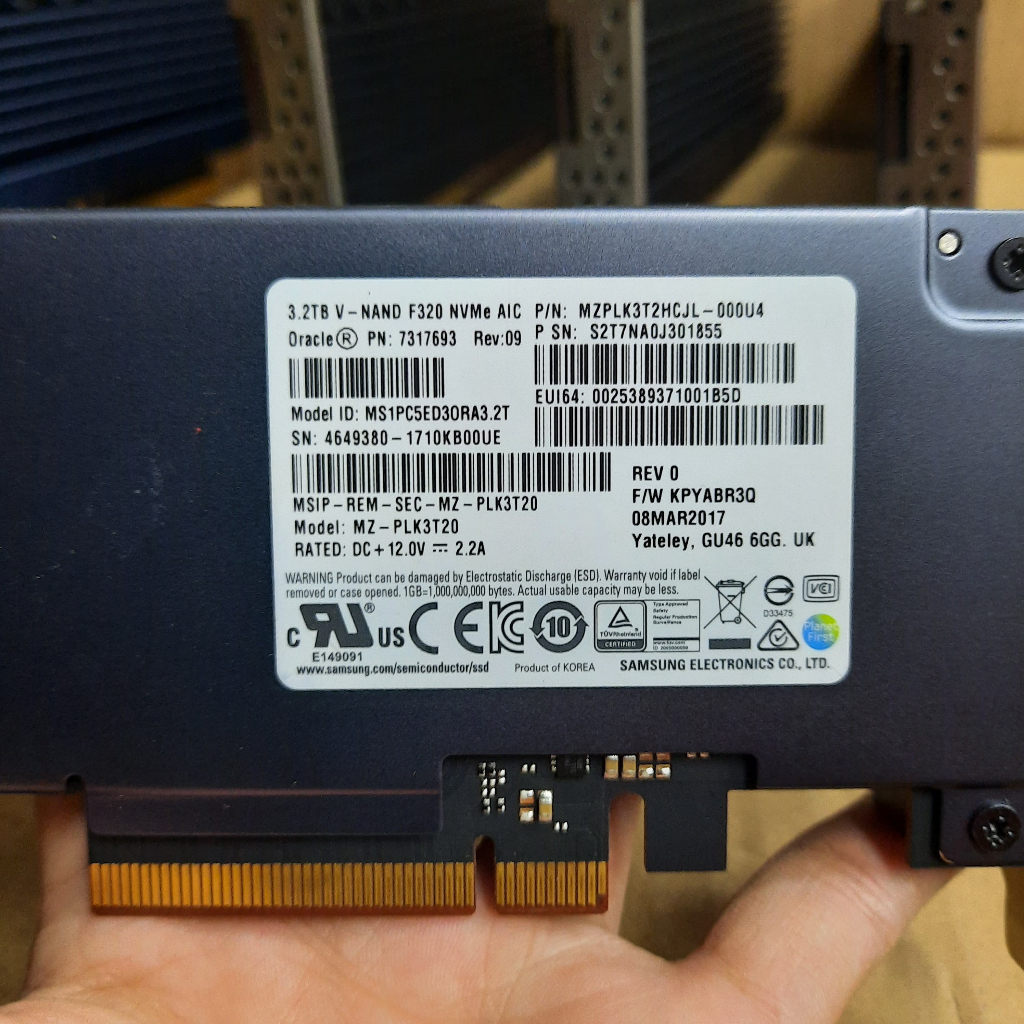 Jual SSD NVME 3.2TB SAMSUNG V-NAND F320 AIC PCI-E FOR DELL R740/R750 ...
