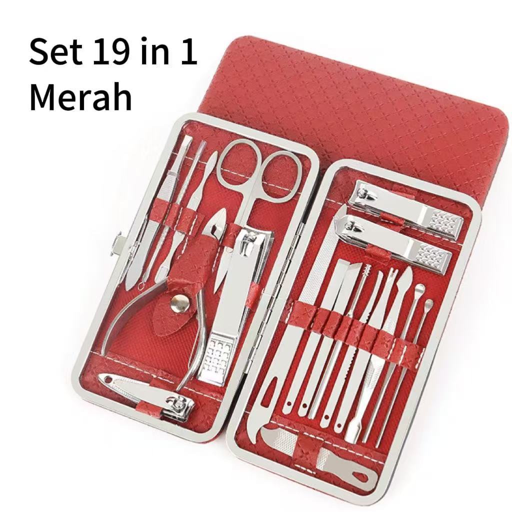 Jual 19 in 1 Gunting Kuku Nail Art Set Manicure Pedicure Set Perawatan ...