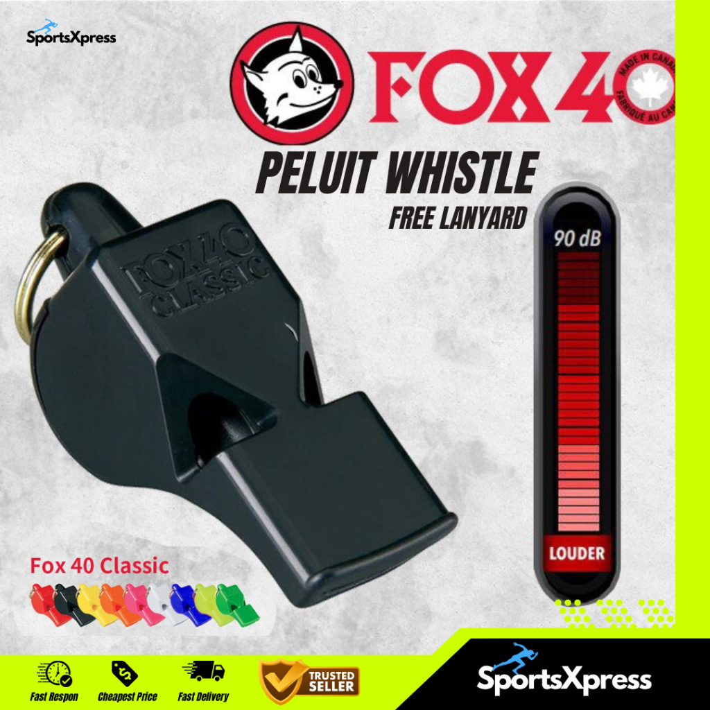 Jual FOX40 Classic Whistle Peluit Wasit Olahraga Gratis Lanyard FOX 40 ...