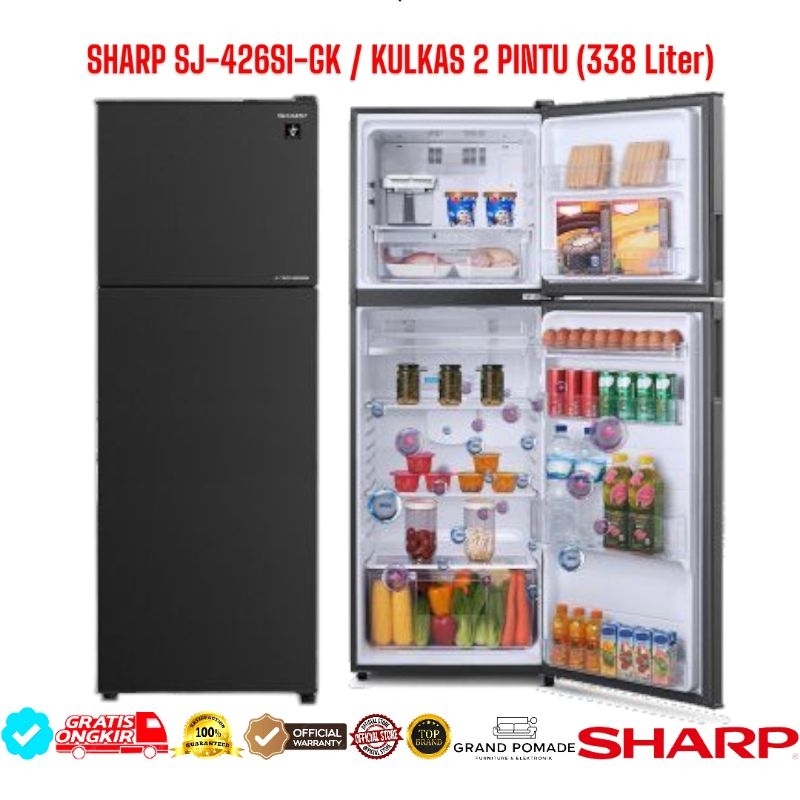 Jual KULKAS SHARP 2 PINTU SJ-426SI-GK 338 LITER | Shopee Indonesia