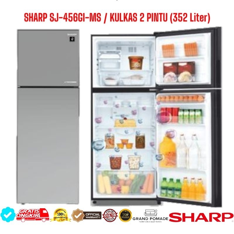Jual KULKAS SHARP 2 PINTU SJ-456GI-MS 352 LITER | Shopee Indonesia