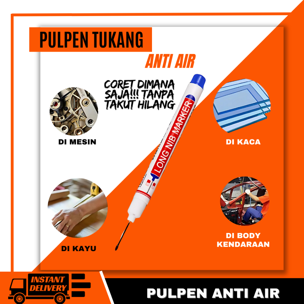 Jual Spidol Tukang Anti Air Sepidol Furniture Marker Kepala Panjang ...