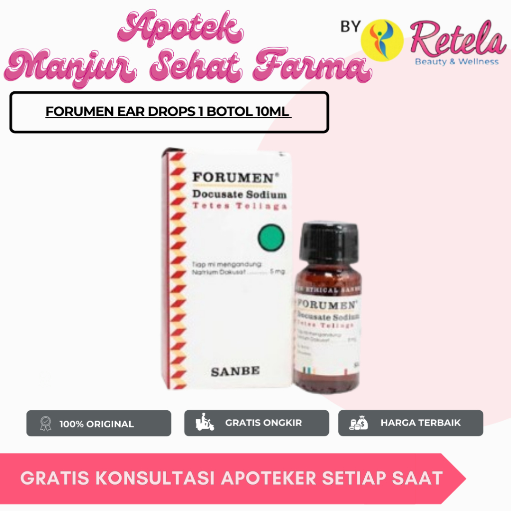 Jual FORUMEN EAR DROPS 1 BOTOL 10ML / TETES TELINGA | Shopee Indonesia